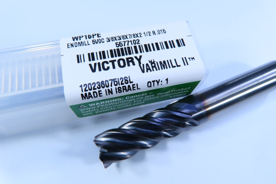NEW 3/8" HANITA VARIMILL WP15PE SOLID CARBIDE 5577102 END MILL CNC 5 ...