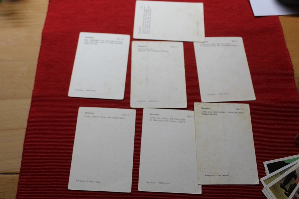 Bonanza Keystone Sammelbilder der 60er Jahre 18,5,8,11,10,7 und 1 | eBay