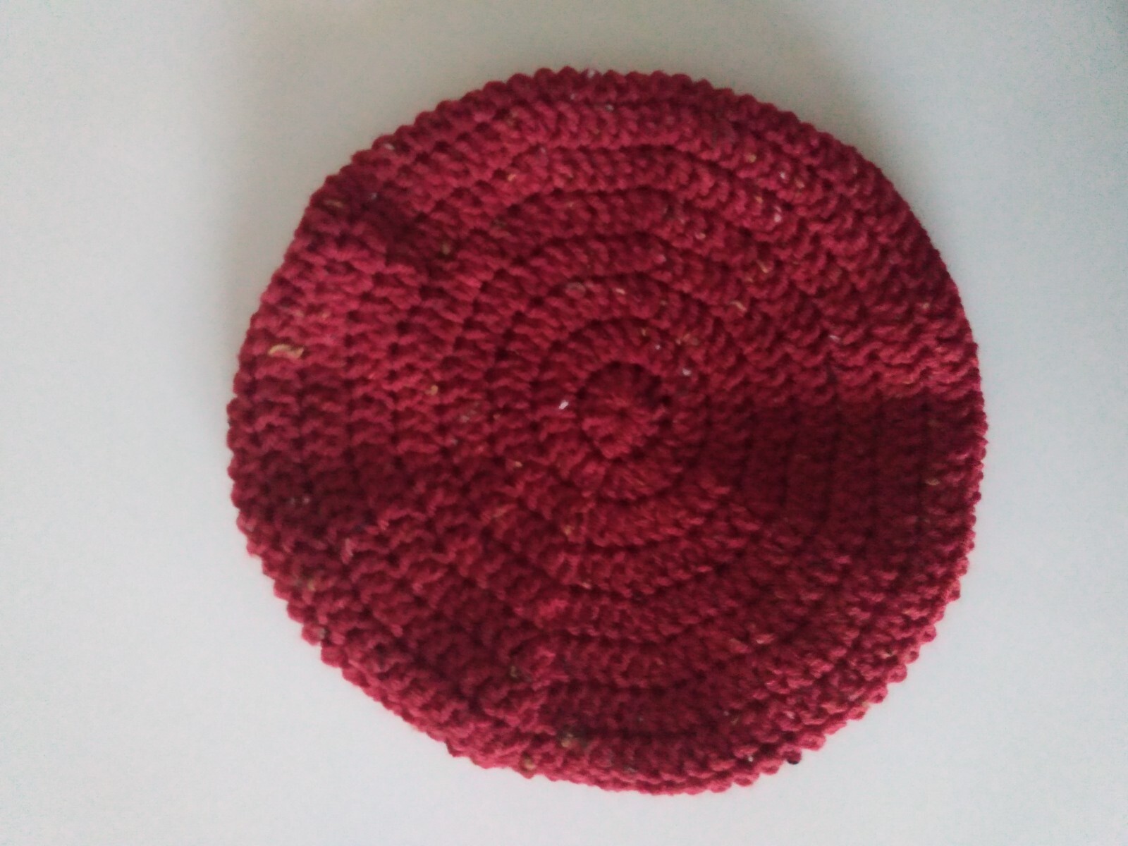 Serenity and Luxe | Burgundy Red TWEED Cher Beret Crochet Hat | One ...