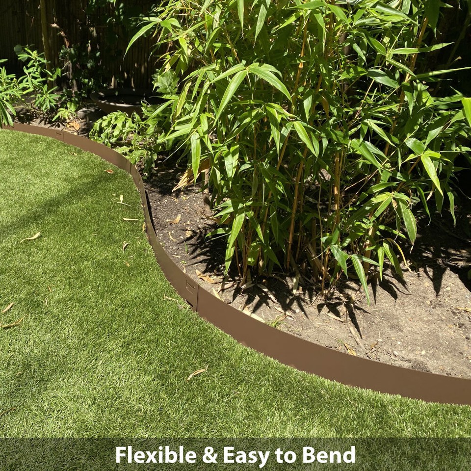 CORE EDGE Flexible Steel Metal Garden Lawn Path Patio Edging - 5 Metres ...