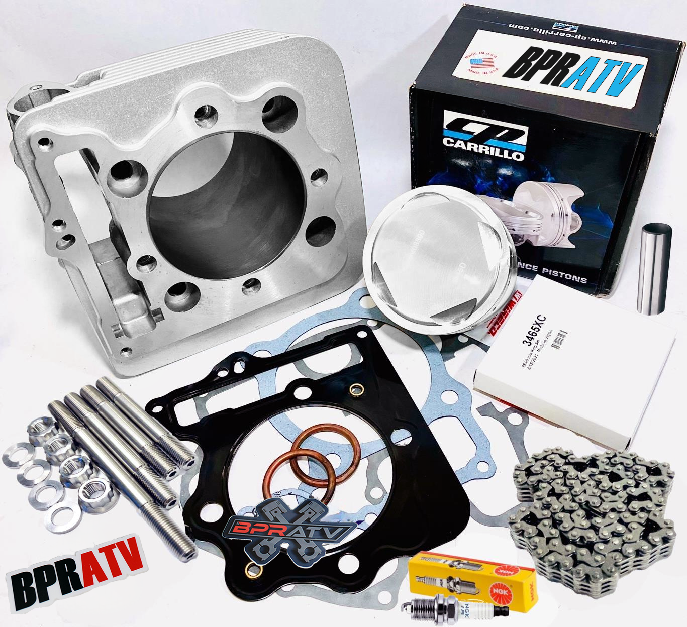 Honda 400EX 400X Top End Rebuild Kit 85mm Stock Bore Cylinder JE CP ...