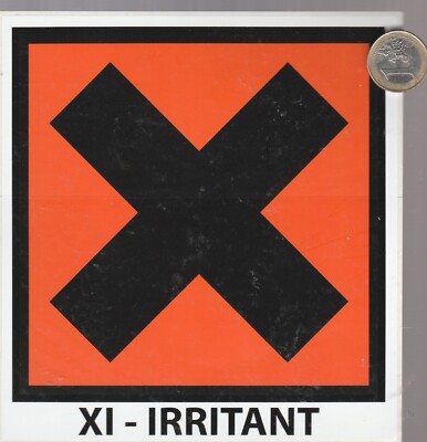 AUTOCOLLANTS C34sécu. XI-IRRITANT. 24.5 X 15.5 cms | eBay