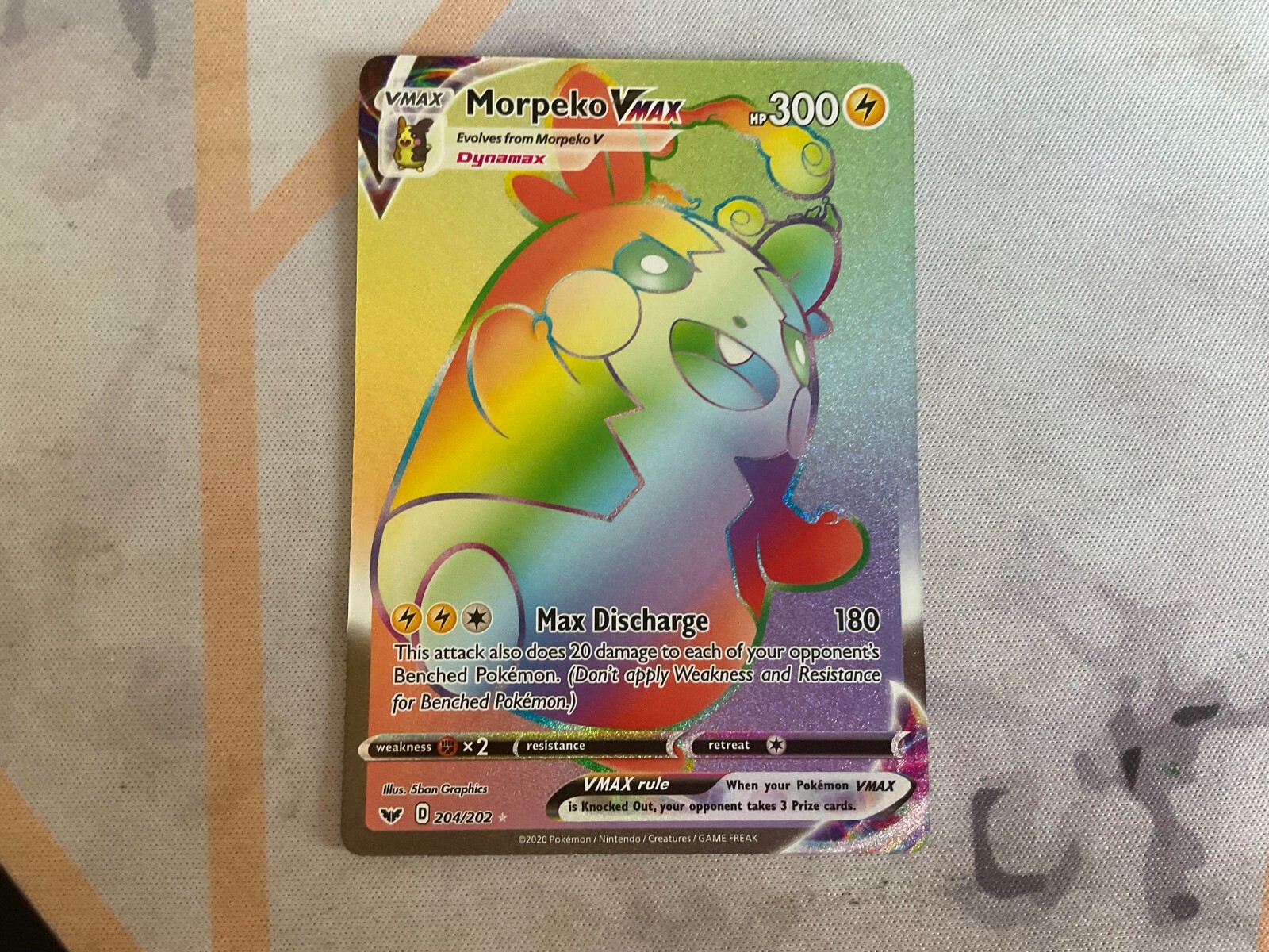 Morpeko VMAX 204/202 Secret Rainbow | 2020 Sword & Shield | Pokemon TCG ...