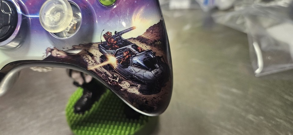 Xbox 360 transparent halo Wireless controller, Clear Translucent Back ...