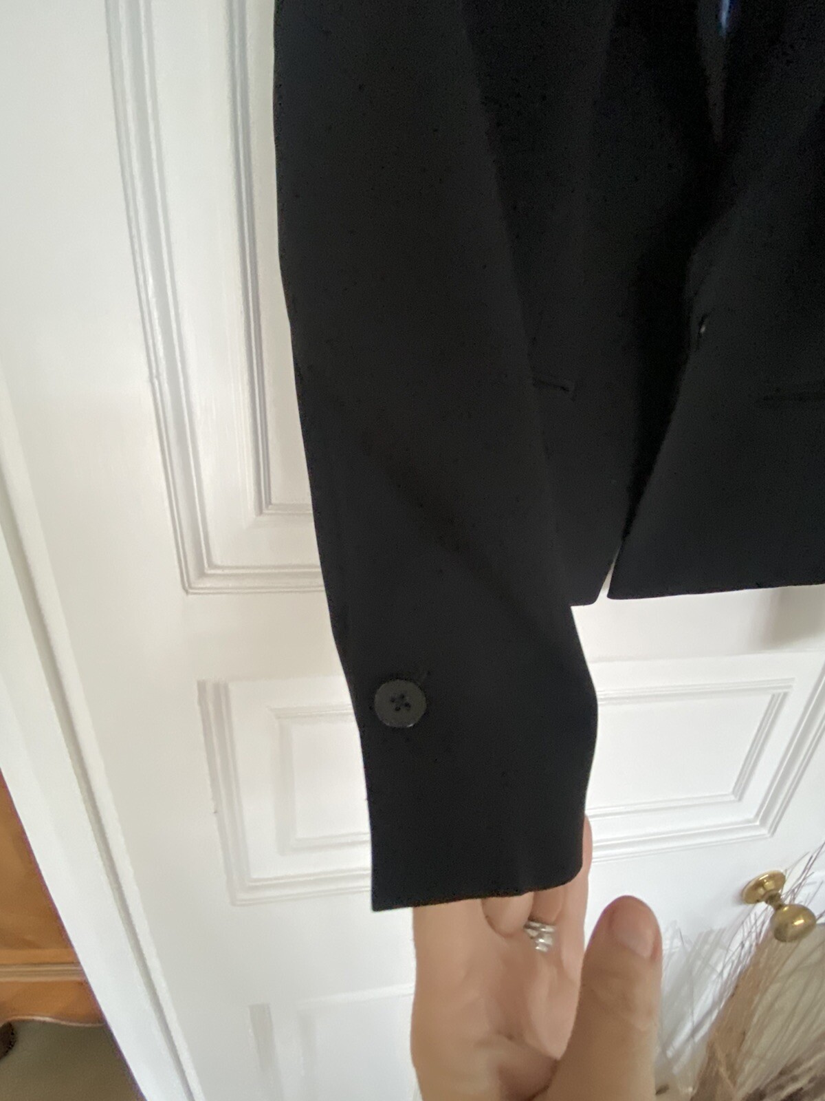 TM Lewin Black Business Formal Blazer Jacket UK8 - Gem