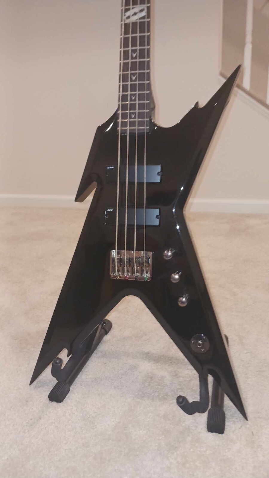 Dean Razorback Bass 4-string electric bass guitar NEW Classic Black RZR ...