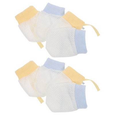 4 Pairs Mesh Infant Mitt Girl Gloves Baby Hand Mittens Drawstring ...