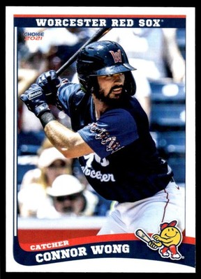 2021 Connor Wong Choice Minor League Rookie Card Worcester Woo Red Sox ...