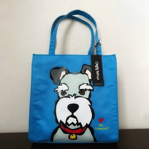 Marc Tetro Schnauzer Dog Insulated Small Lunch Tote Bag - Blue | eBay