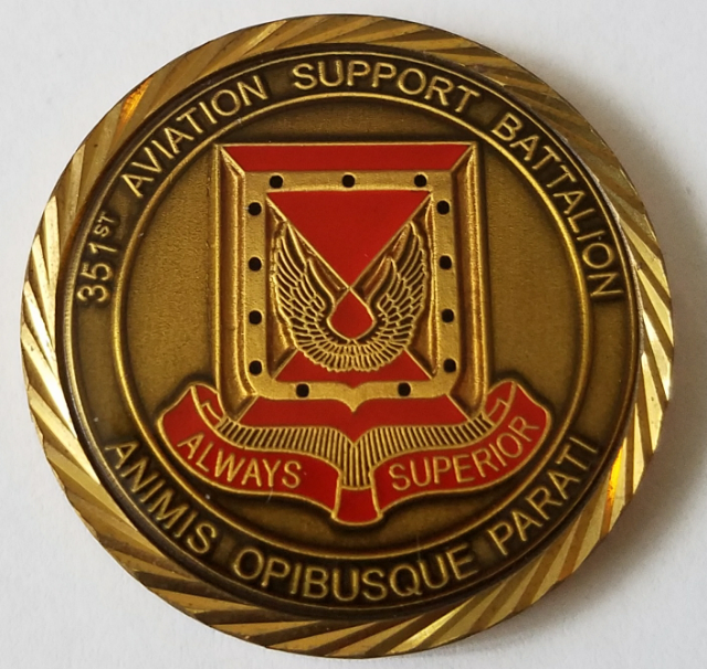 US Army 351st Aviation Support Battalion Always Superior Coin 1.5" | eBay