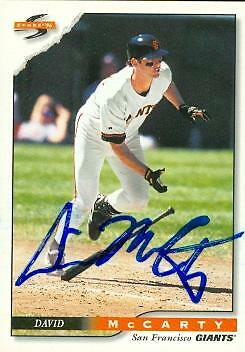 David McCarty autographed Baseball Card (San Francisco Giants) 1996 ...