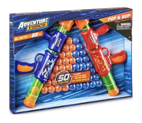 Adventure Force Pop & Bop Pop Blasters Set Included 2 Blasters and 48 ...