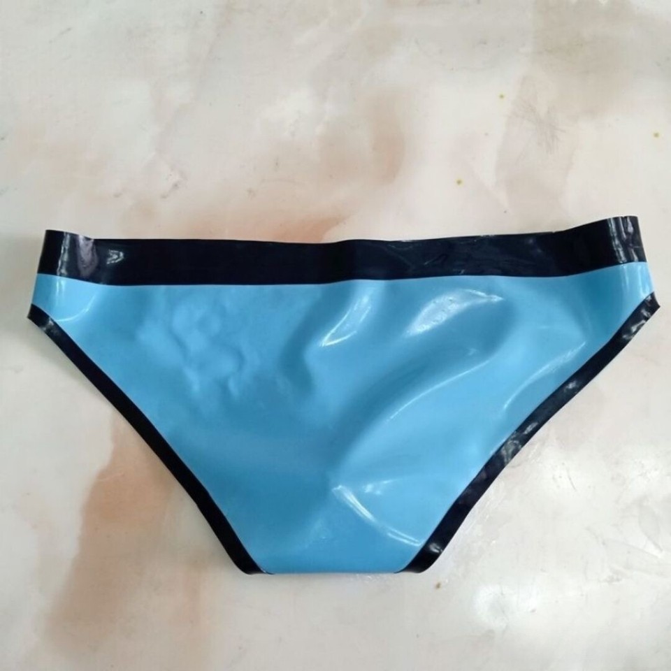 US Men's Latex Rubber Tight fitting Shorts Bulge Enhanced Briefs ...
