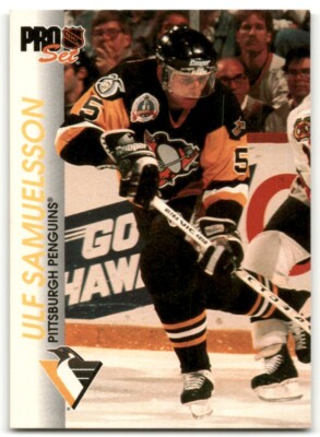 1992-93 Pro Set Hockey Card Ulf Samuelsson #143 Pittsburgh Penguins | eBay