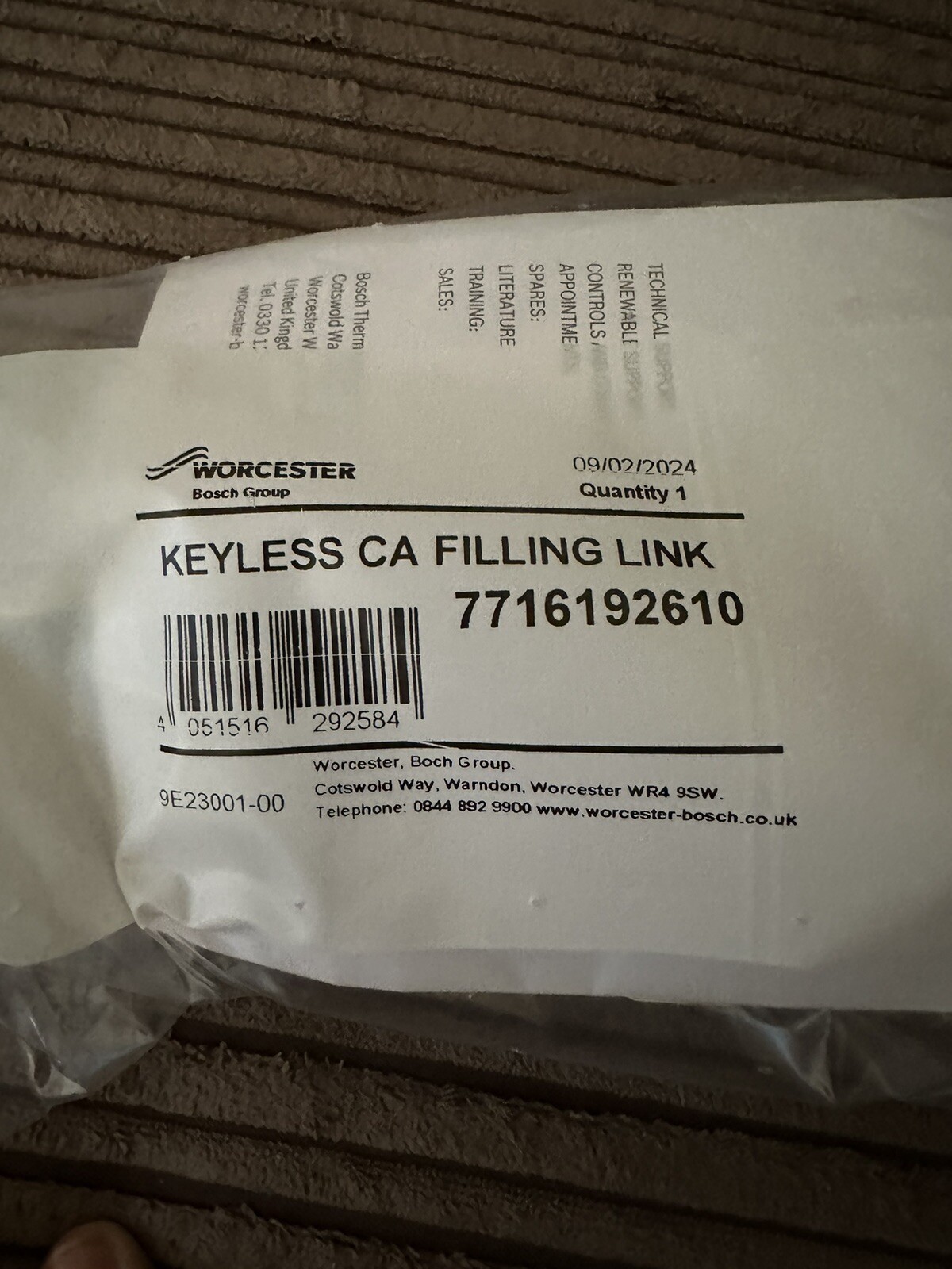 Worcester 7716192610 Keyless Filling Link for sale online | eBay