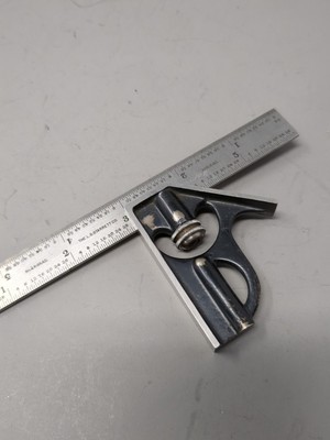 L.S. Starrett Machinist Combination Square 6" 4R Grad Rule USA | eBay