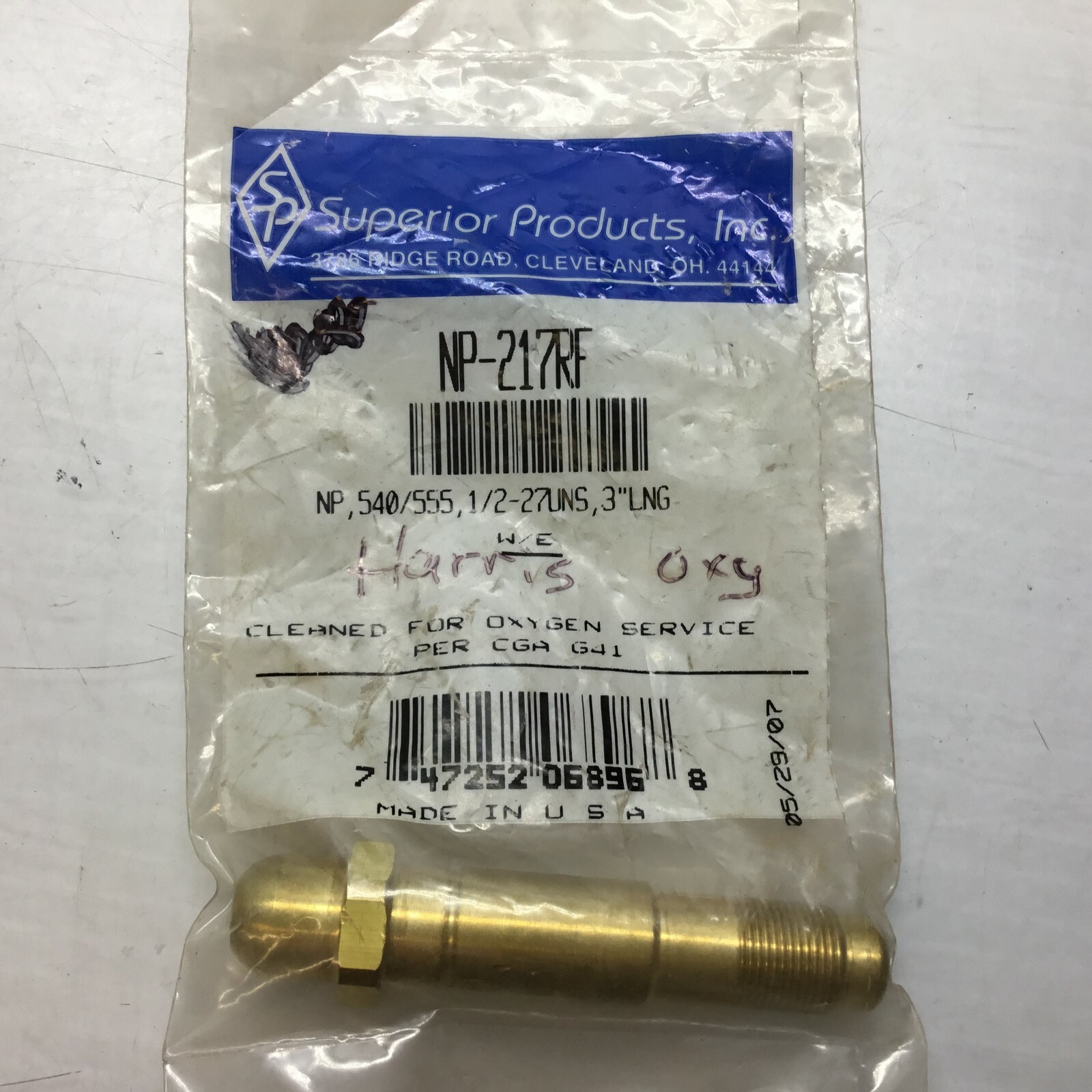 Superior Products NP-217RF NP 540, 555, 1/2-27UNS, 3" long | eBay