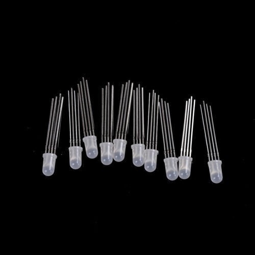 10x Bright 5mm 4pin RGB Scattered Lens LED Lamp Light Anode P241C YL | eBay