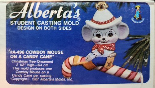 VTG 1987 Alberta's Student Ceramic Casting Mold A-496 Cowboy Mouse on ...