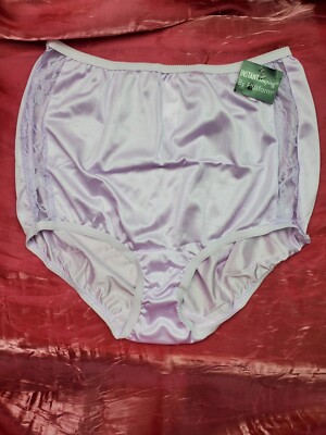 Vtg Sheer Hi Panties Shiny Silky Nylon Gusset Lace Sz 7 Sissy Sexy ...