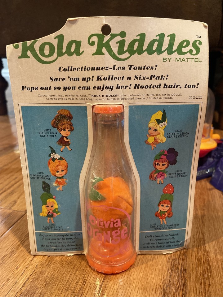 Kola Liddle Kiddles Je M'appelle OrAnge Doll in Package Mattel Vintage ...