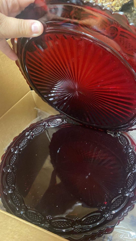 Vintage AVON Cape Cod Ruby Red Dishes 31 Pieces | eBay