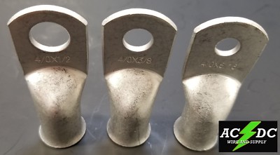 4/0 AWG Cable Lugs lug Ring Terminals Battery Wire Connectors Tinned ...