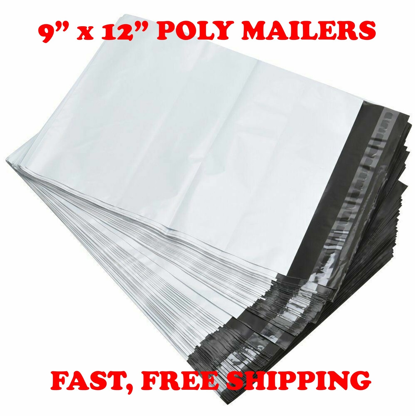 9x12 POLY MAILERS SHIPPING ENVELOPES SELF SEAL PACKAGING BAGS 2.5 MIL 9 ...
