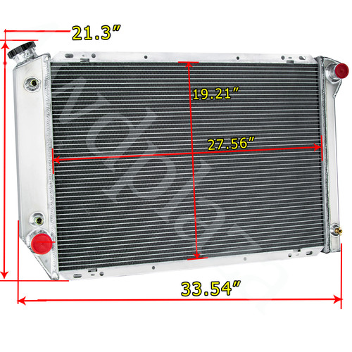 3 Row Aluminum Radiator For 1980-1984 83 Ford F150 F250 F350 Bronco 5 ...
