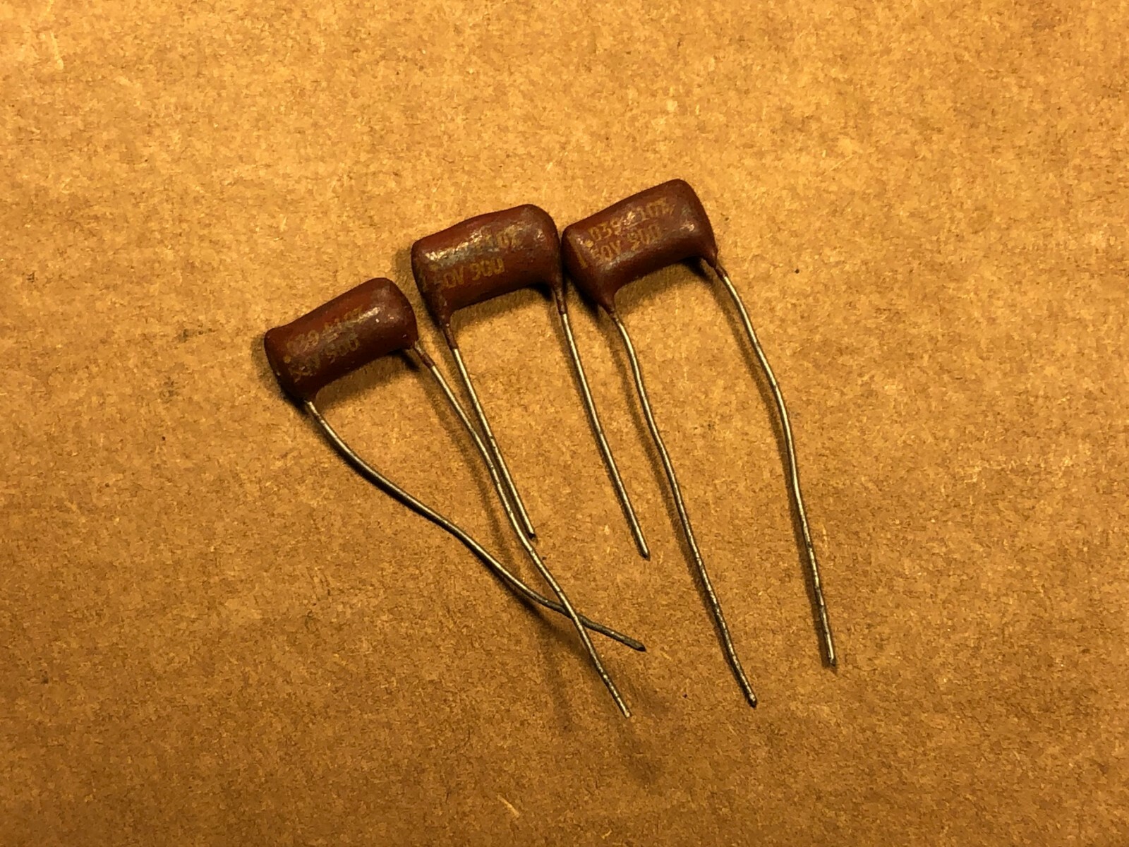 3 NOS Paktron Brown Drop .039 uf 50v Vintage Guitar Amp Tone Capacitors ...