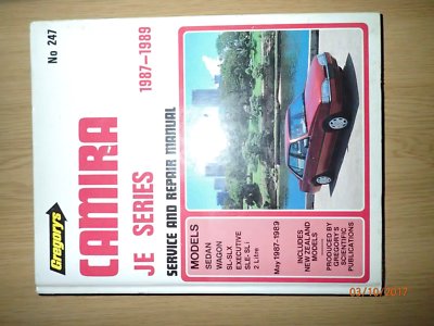 Gregory's # 247Holden Camira JE Series 1987 - 1989 SL SLX Executive 2 L ...
