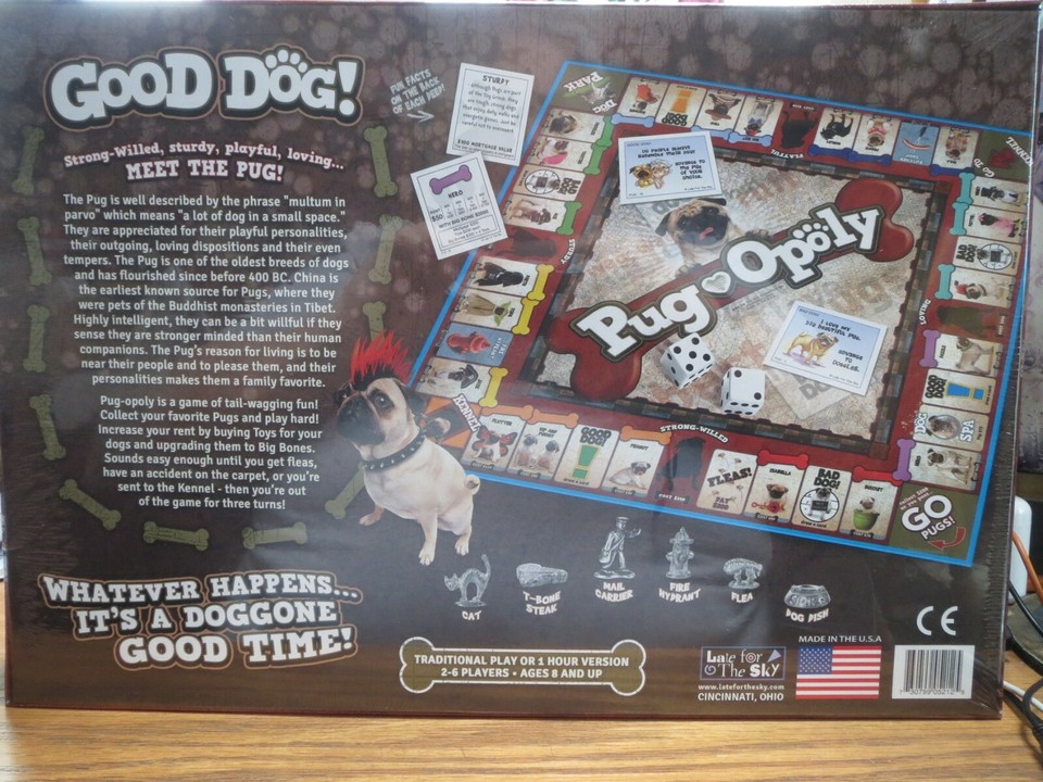 PUG-OPOLY - from Late For The Sky - A Game Celebrating The Pug! BRAND ...