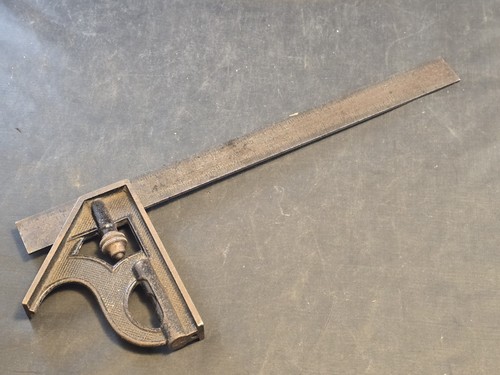 VINTAGE L.S. STARRETT 12" HARDENED COMBINATION SQUARE USA | eBay