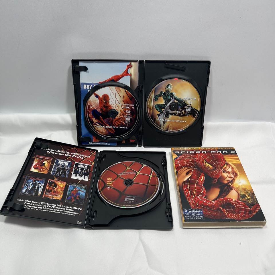 Spider-Man & Spider-Man 2, 2 Movie Bundle (DVD, Widescreen Special ...