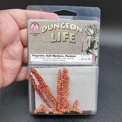 Dungeon Life Magnetic AoE Markers Painted Red Pewter Miniatures Dark ...