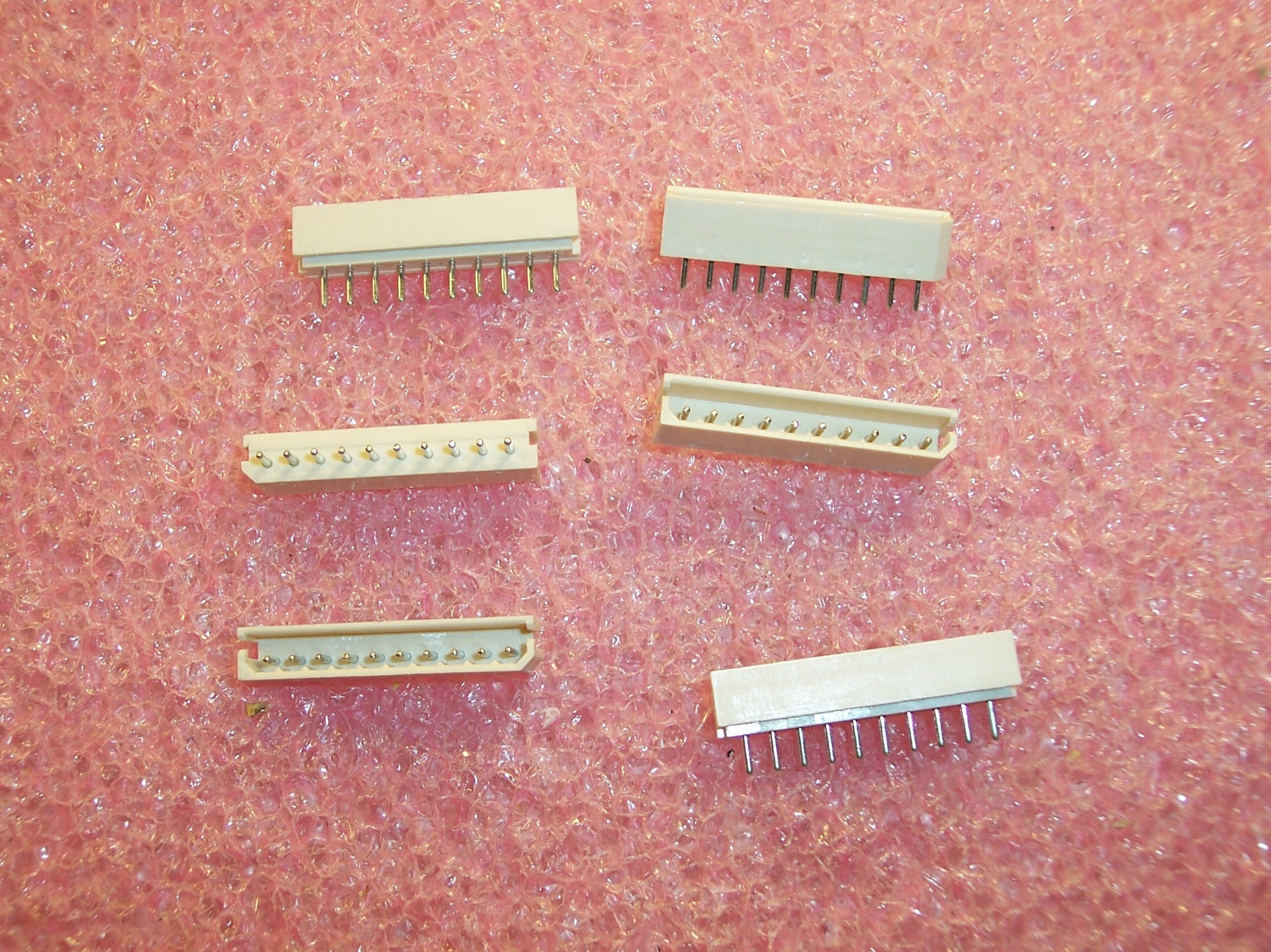 QTY (20) 10 POSITION SPOX VERTICAL MALE SHROUDED HEADERS 2.5mm 22-03 ...