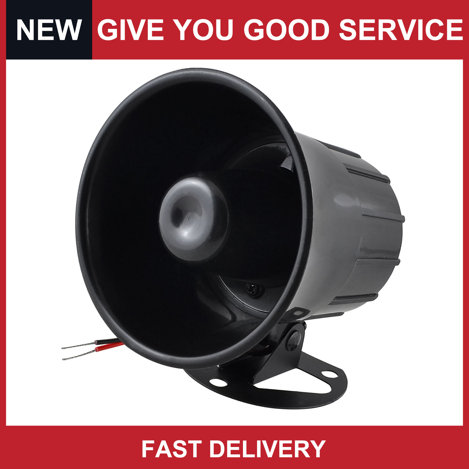 Universal One Tone Car Security Alarm Siren Horn Loud Speaker 15W Pack ...
