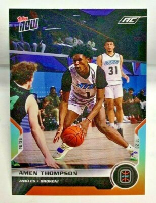 Amen Thompson 2021-22 Topps Now Overtime Elite OTE Ankles = Broken! RC ...