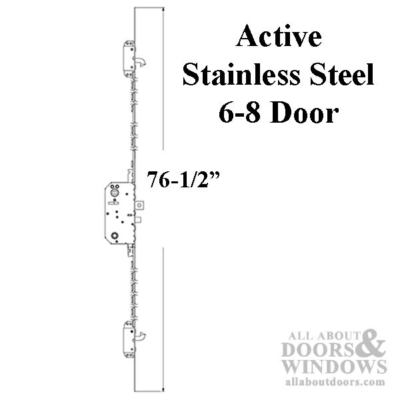 Andersen Active Multipoint Lock for 6 ft 8 in Frenchwood Hinged Door ...