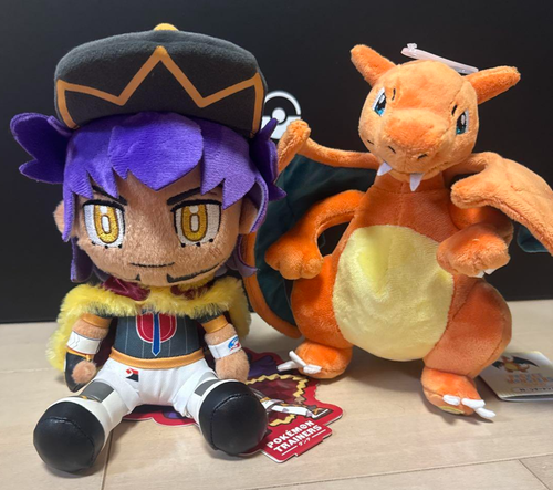 Pokemon Trainers Leon Pokemon Center plush Doll Dante Charizard Pair Set Japan | eBay