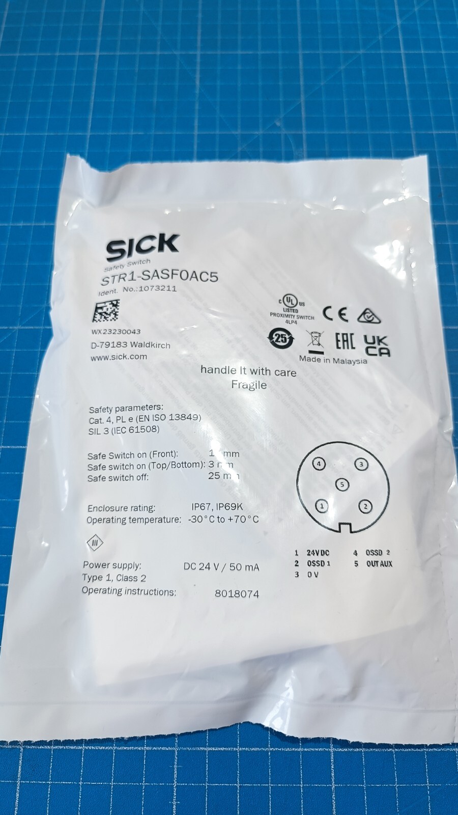 SICK STR1-SASF0AC5 Sicherheitsschalter magnetisch 1073211 _0,1_5 | eBay