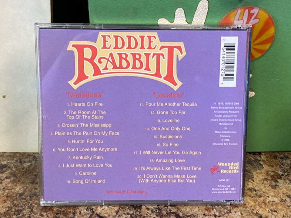 Eddie Rabbitt 2 LPs on One CD - Variations / Loveline CD Wounded Bird ...