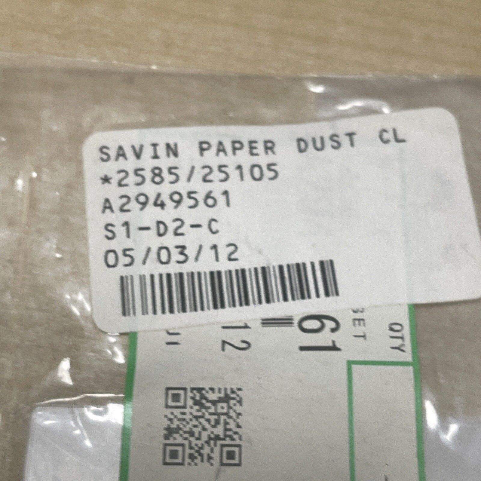 Genuine OEM Ricoh A294-9561 A2949561 Paper Dust Cleaner (Dust Cleaner ...