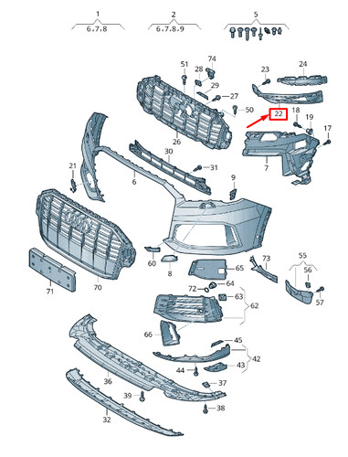 AUDI Q7 4M FRONT RIGHT RADIATOR SUPPORT AIR DUCT 4M0807158E9B9 NO 🇺🇸 ...