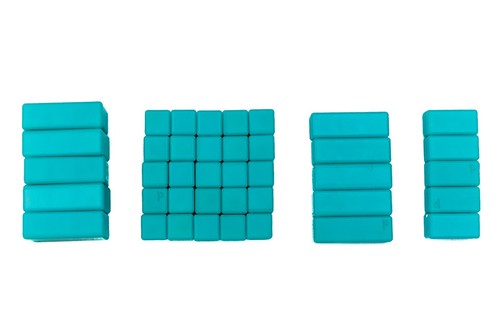 PIXL Starter Pack BLUE Magnetic Building Blocks of 4 Different Sizes ...