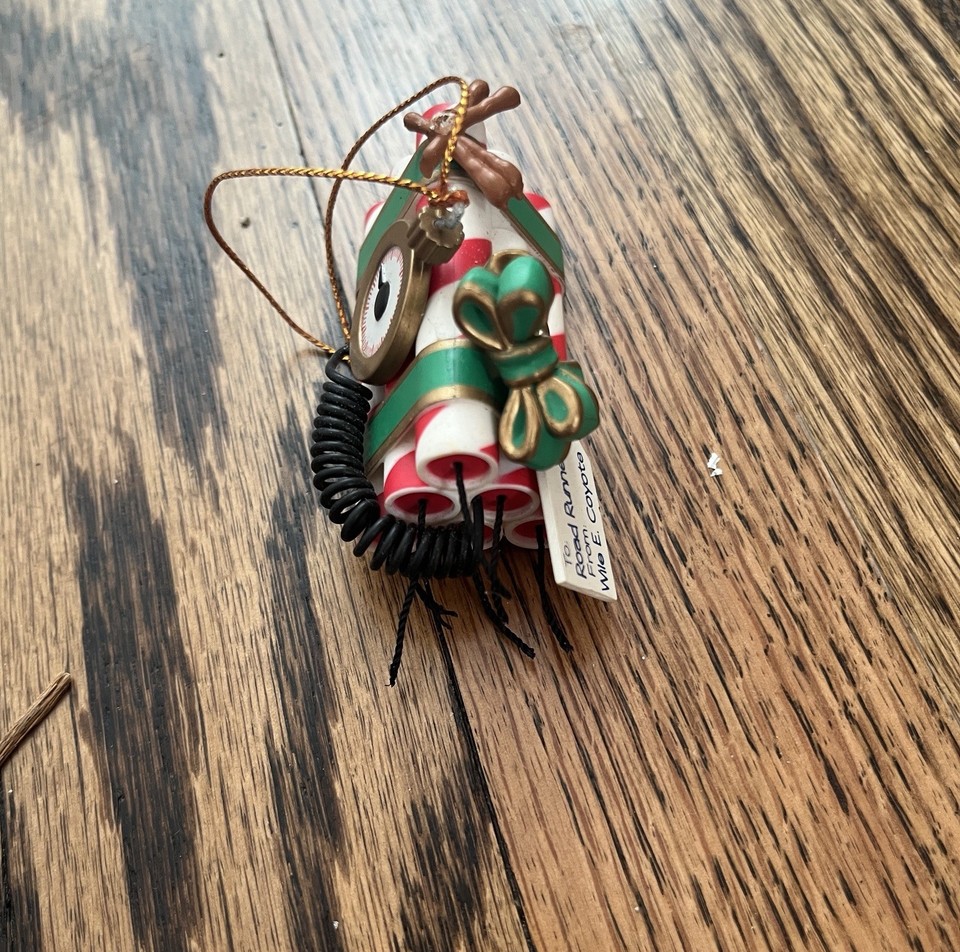 Vintage Wile E. Coyote and Road Runner ACME TNT Christmas Ornament ...