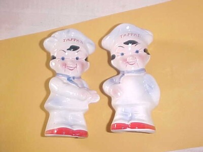 Vintage Tappan STOVES 1950's Chef Ceramic Salt & Pepper Shakers Japan ...