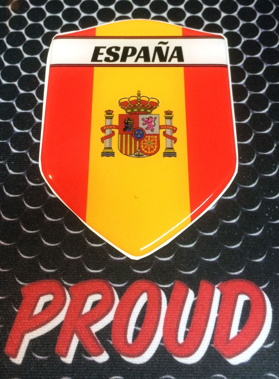 España Spain Proud Shield Flag Domed Decal Emblem Sticker Crest 3D 2.3 ...