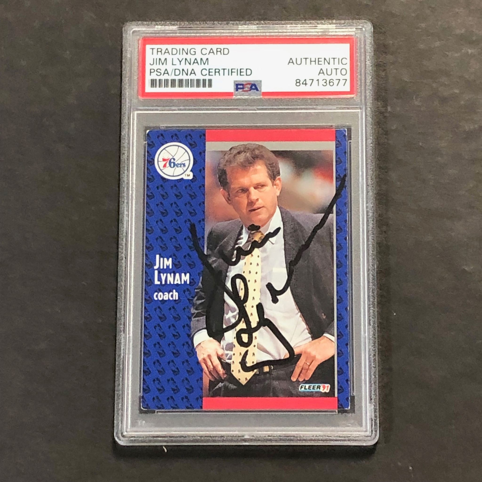 1991 Fleer #155 Jim Lynam Signed Card PSA Slabbed 76ers | eBay