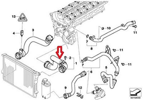 BMW X5 E53 Tubo radiatore superiore 11537500733 7500733 3.0 benzina | eBay